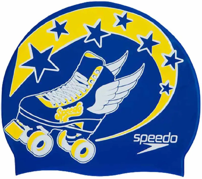 Speedo Junior Slogan Printed Cap Blue